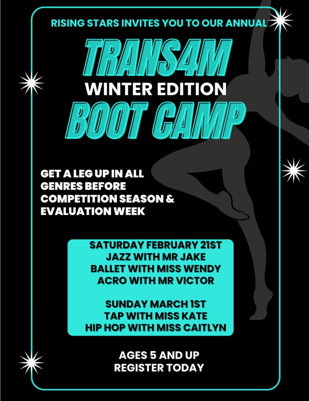 TRANS4M BOOT CAMP CLASSES - Rising Stars